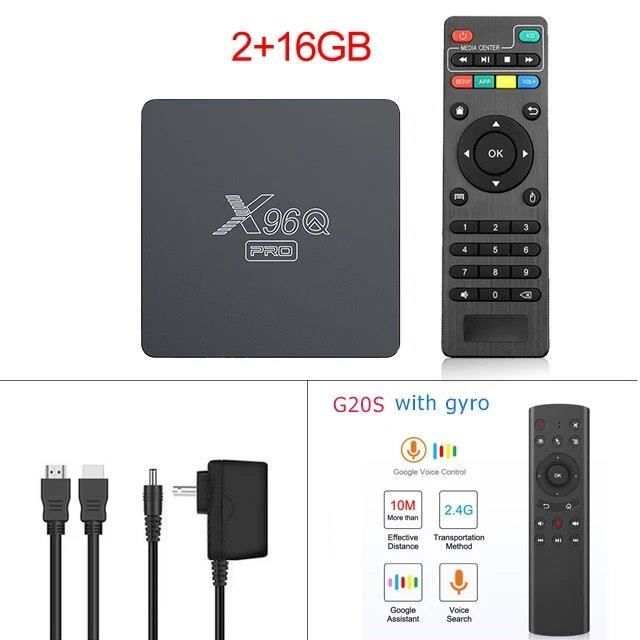 Boîtier Smart TV - RNCYN - X96Q PRO - Android 10 - 4K - WiFi 2.4GHz ...