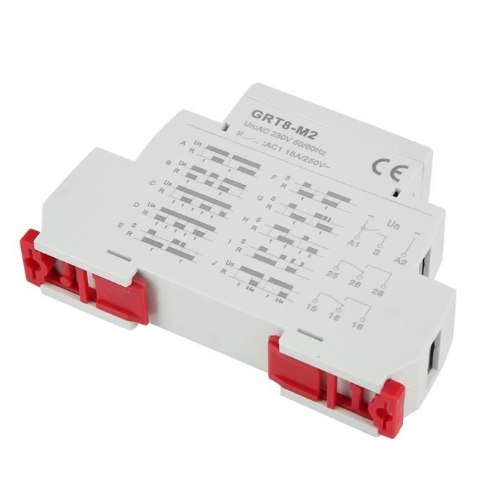 SURENHAP Relais de temps de retard multifonctionnel GRT8-M2 Relais ...