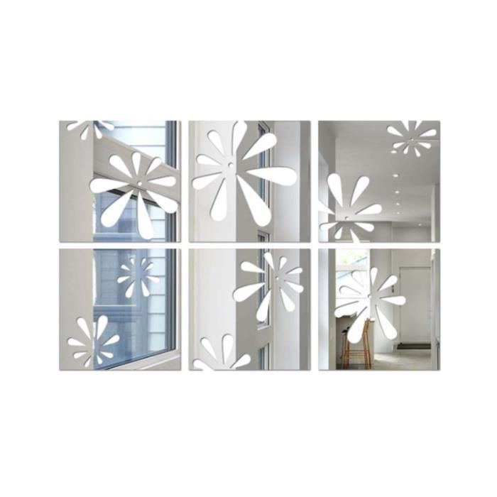 Autocollant mural acrylique 3D Booming Fireworks Mirror Sticker ...