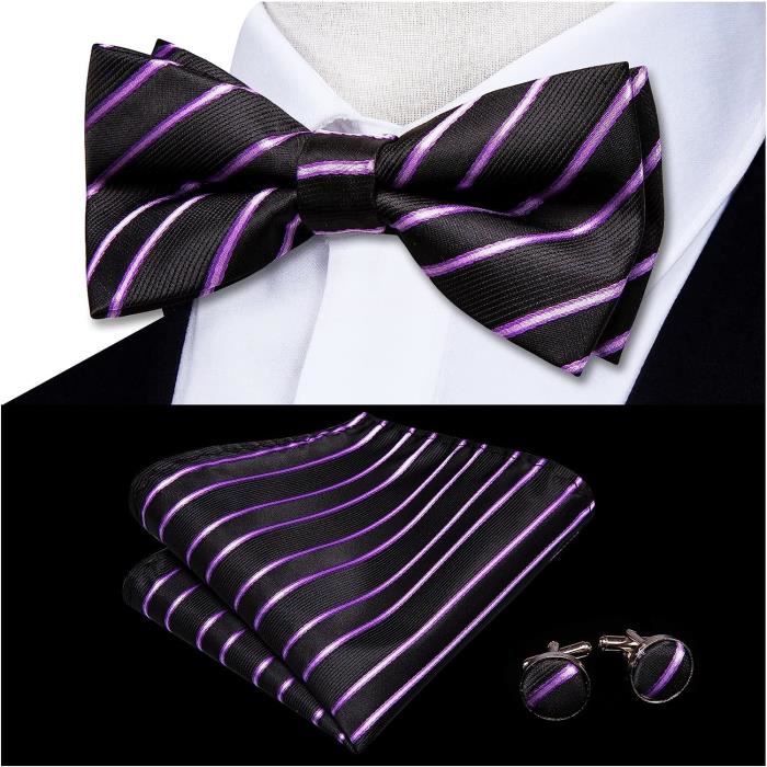 Soie Pré-Attaché Hommes Noeud Papillon Hommes Noeud Papillon Boutons De ...