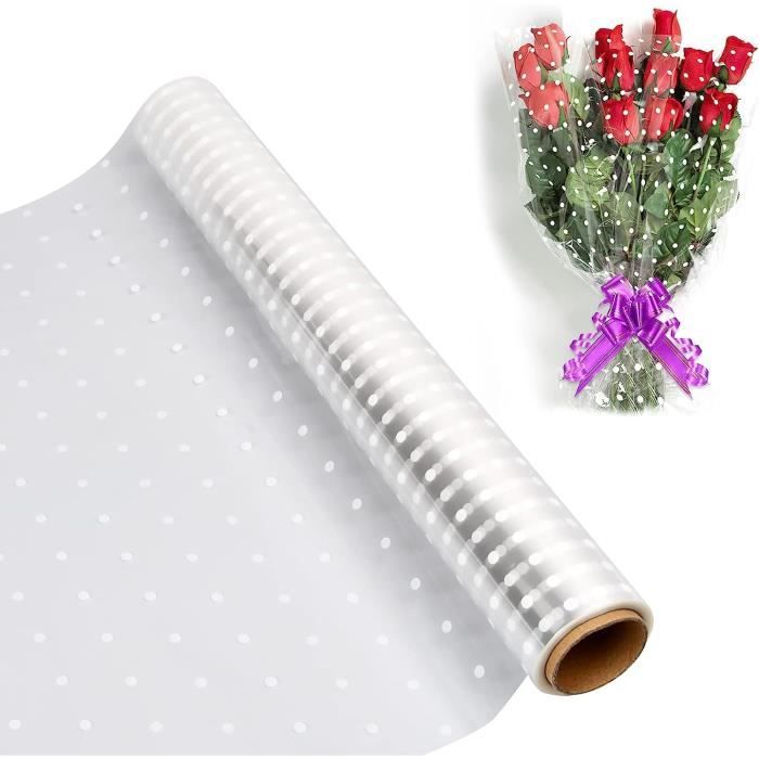 Rouleau De Cellophane Transparent, 30M X 40Cm Fleuriste Rouleau ...