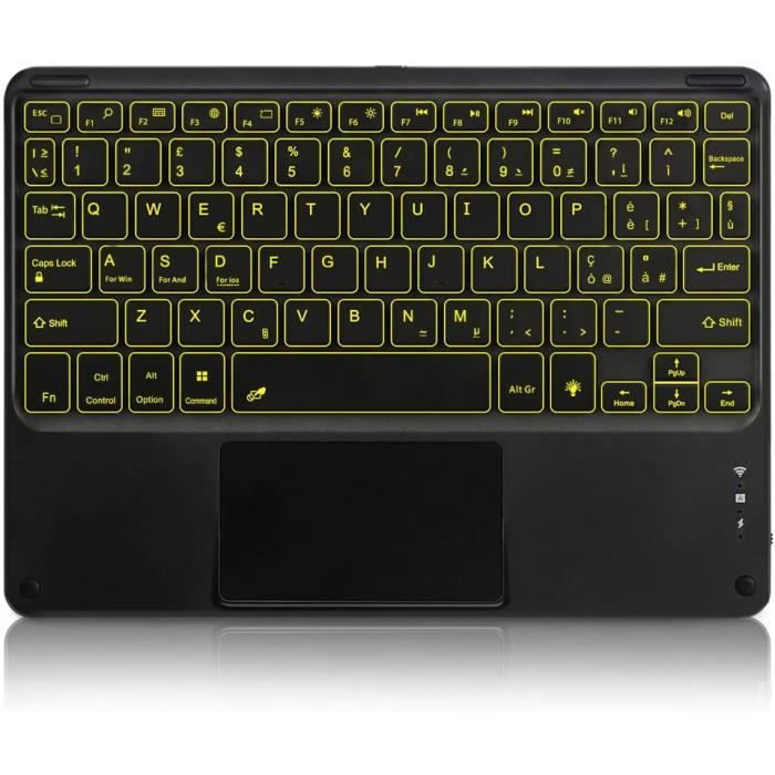 Clavier K08 Avec Pavé Tactile 7 Couleurs Rétro-Éclairé Qwerty Italien ...