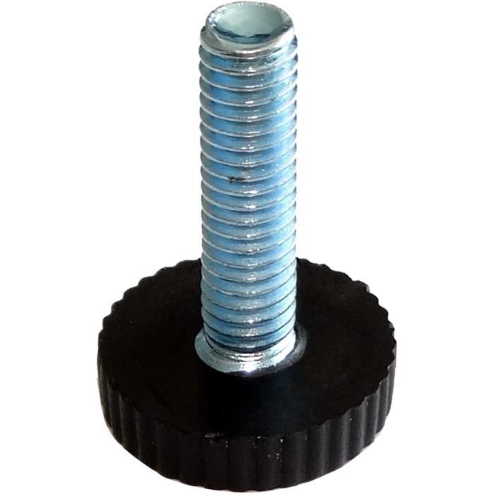 : Pieds Vérin De Meuble Réglable Ajustable Noir M6 À Visser Ø18 H27Mm ...