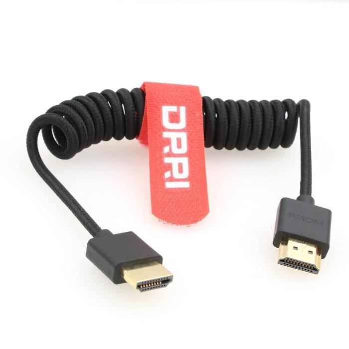 Câble spiralé tressé 8K HDMI vers HDMI 2.1 ultra haute vitesse pour ...
