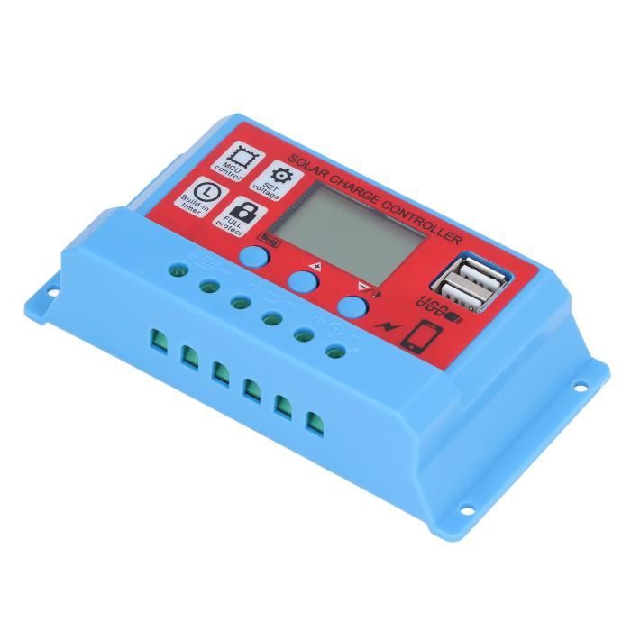 BOY - Contrôleur de charge de panneau solaire 12V / 24V Contrôleur de charge solaire LCD PWM 20A ...