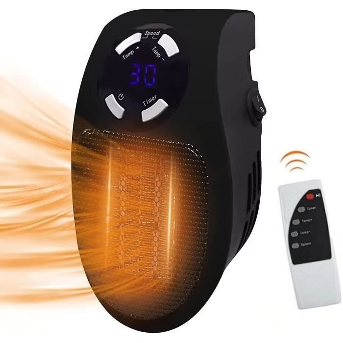 500w Fan Heater Mini Electric Space Heater With Adjustable Thermostat ...