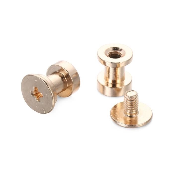 RIVET,gold 7mm--Rivets à vis pour cuir, 20 pièces, artisanat, ceinture ...