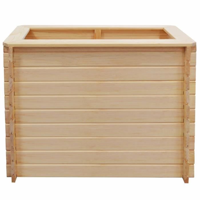 YUYJP Lit surélevé de jardin Pots cache-pots 100x50x80 cm Bois de pin ...