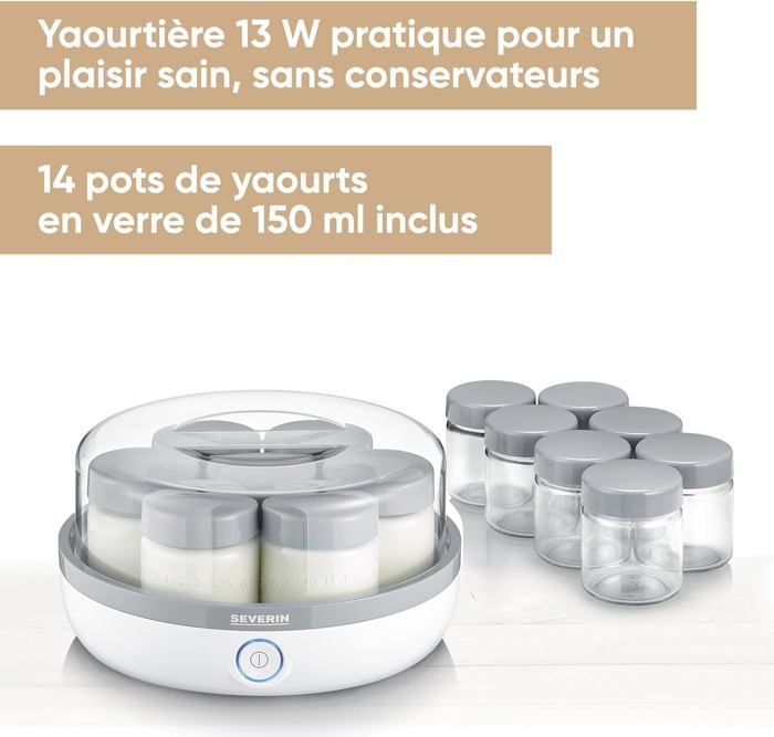 Yaourtière Pratique Et Compacte, Machine À Yaourt Maison 13 W ...