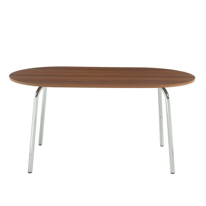 Table à manger VASSI effet noyer 160 cm - Bois foncé - Cdiscount Maison