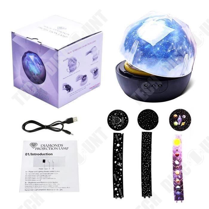 TD® Projecteur Lumiere Bebe,3 Modèles 6 Films Rotatif Lampe Veilleuse ...