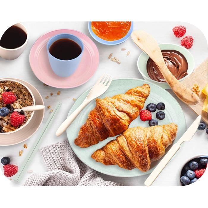 Kit De Vaisselle Camping(32Pcs),Ensemble De Assiette Plastique ...