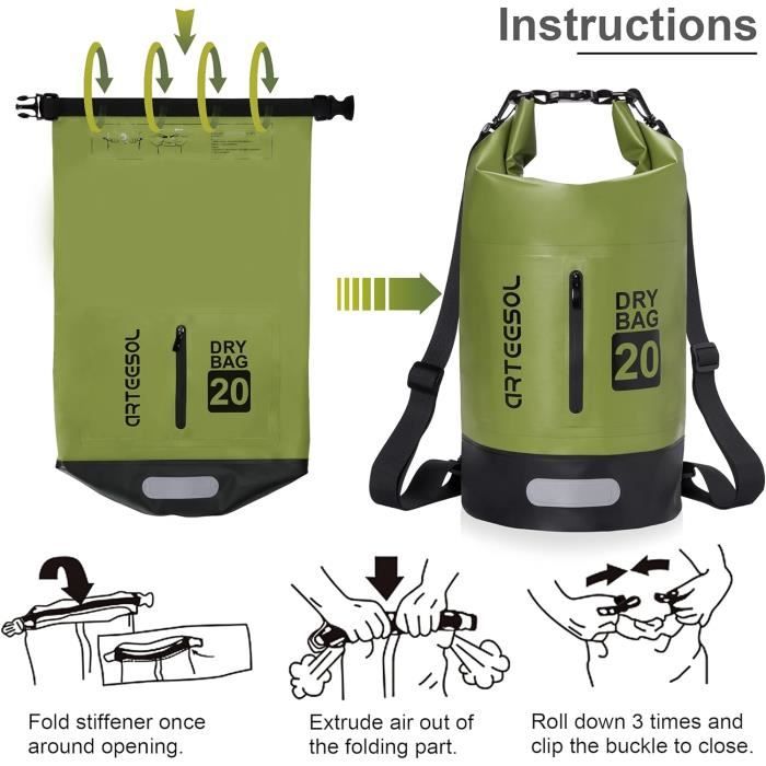 Blackace arteesol 5L 10L 20L 30L Waterproof Sac Sec-Sac Sac étanche ...