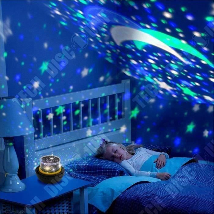 TD® Projecteur Lumiere Bebe,3 Modèles 6 Films Rotatif Lampe Veilleuse ...