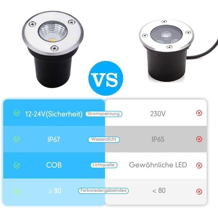 Spot Encastrable Au Sol À Led 6Er,Lampadaire Encastré 3W Pour L ...