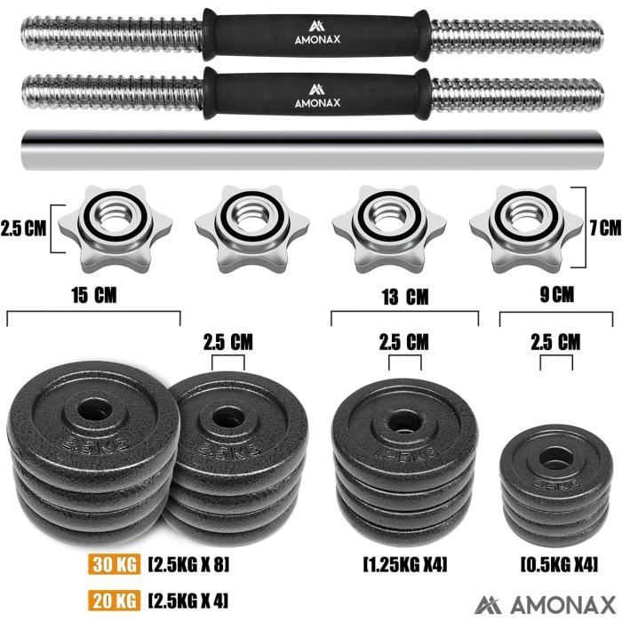 Haltere Musculation 15 20 30 Kg, Alteres Barre Poids Musculation ...