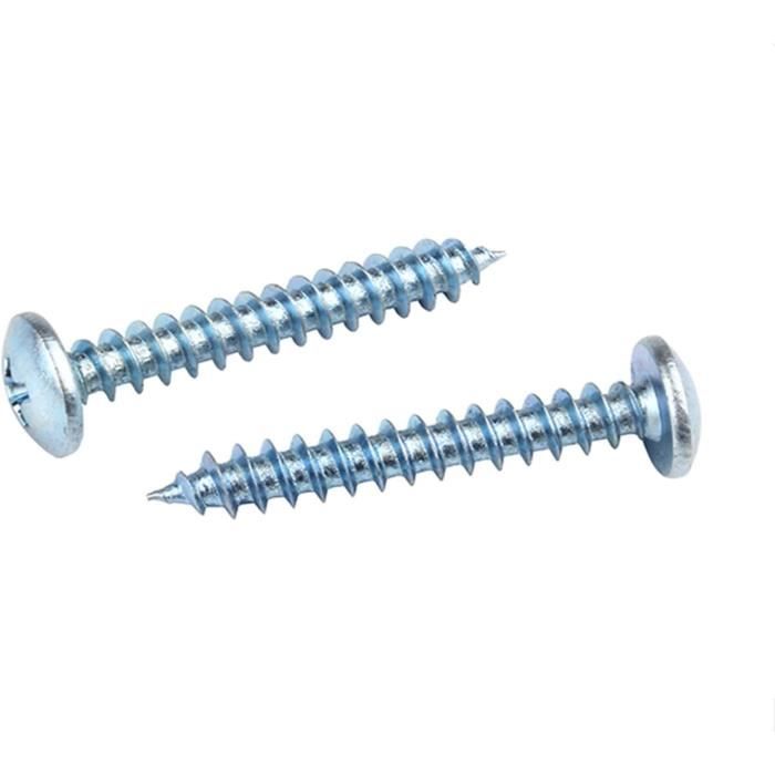 M5 X 45Mm 50 Pcs Acier Carbone Tête Ronde Vis À Bois Cruciformes Tête ...