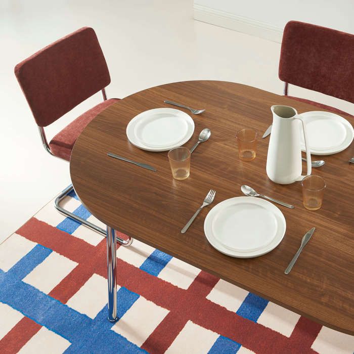 Table à manger VASSI effet noyer 160 cm - Bois foncé - Cdiscount Maison