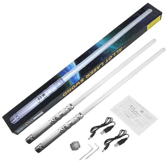 Bâton - épée - baguette,Sabre laser RGB à poignée en métal Variable,7 ...