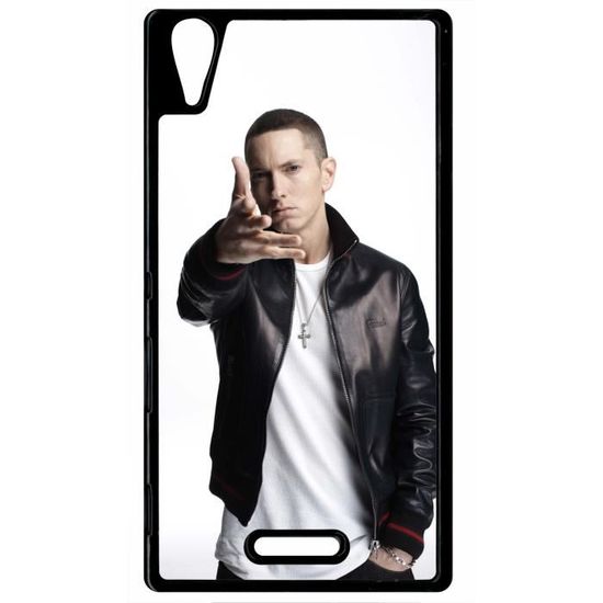 Coque xperia t3 - hip hop rap us eminem - noir - Cdiscount Téléphonie