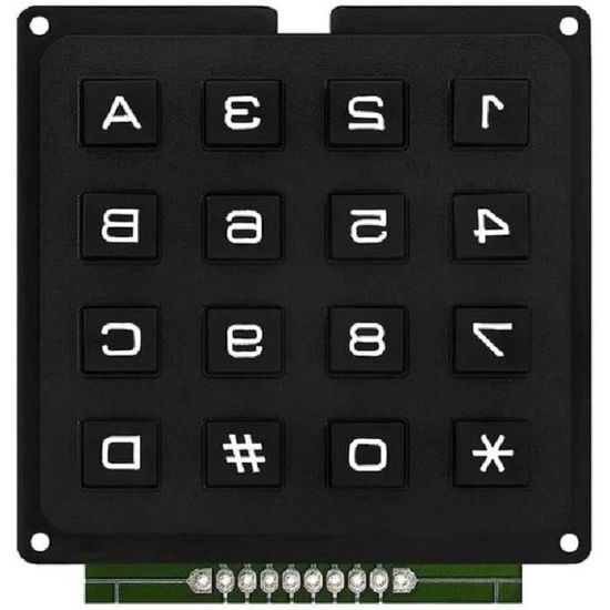 4X4 Matrixes Array 16 Button Keypad Keyboard Module 16 Key Mcu Membrane Button Keypad Bricolage ...