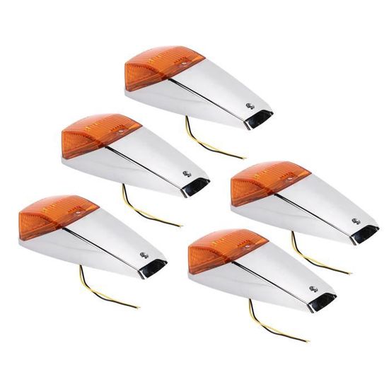 ROM Lumière De Toit À Del 5 Ensembles 12V Dome Light 17Led Amber Chrome ...