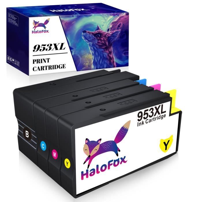 HALOFOX 4 Cartouche d'encre Compatible pour HP 953 XL 953XL avec HP Officejet Pro 7720 7730 7740 ...