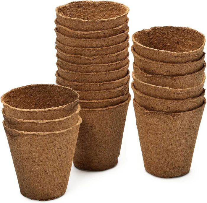 Lot De 20 Pots De Semis En Fibre Pour Démarrer La Plupart Des Plantes ...