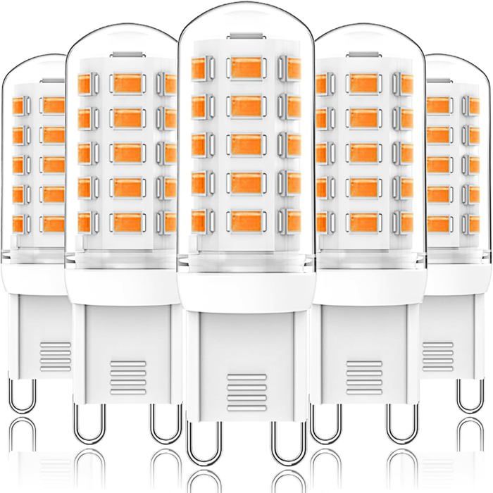 Ampoule LED G9 4W Équivalent 33W 40W Ampoules Halogènes Lampe,425LM,Blanc Chaud 2700K,Sans ...