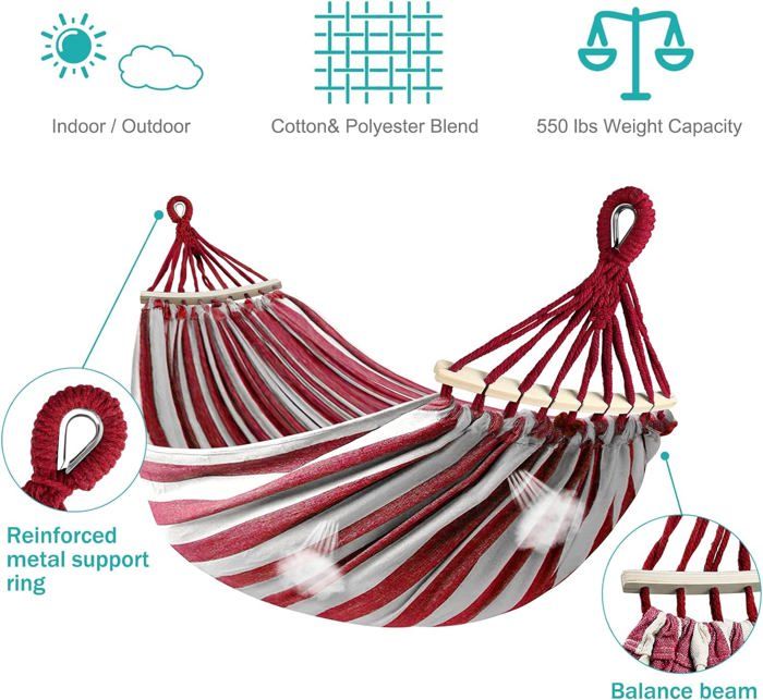 Hamacs Hamac de Camping Portable amélioré 550lb hamac en tissu ...