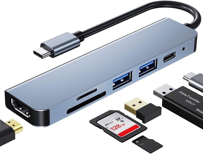 Hub USB C, Adaptateur USB C multiport pour MacBook Pro, Hub USB C à ...