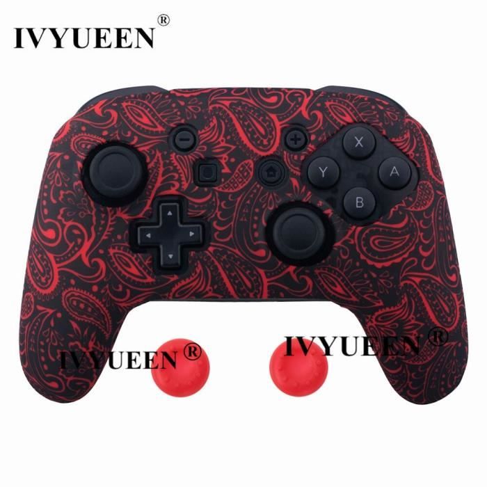 Feuille rouge - housse de protection antidérapante en Silicone, pour manette de Nintendo Switch ...