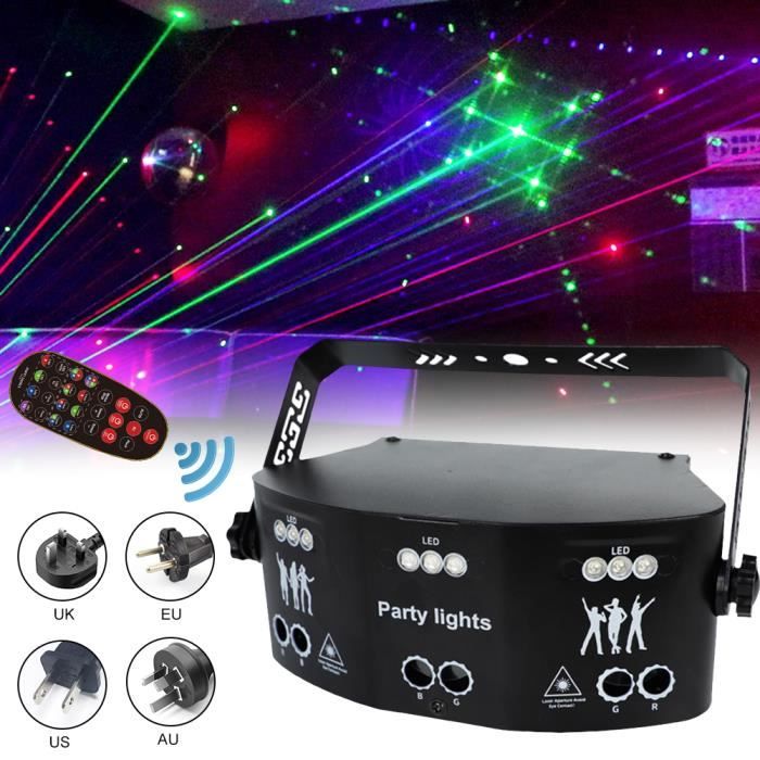 Lumière laser 3-en-1 - YSH - Modèle YSH-505 - LED Rouge, Vert, Bleu - 15 W - Commande vocale ...