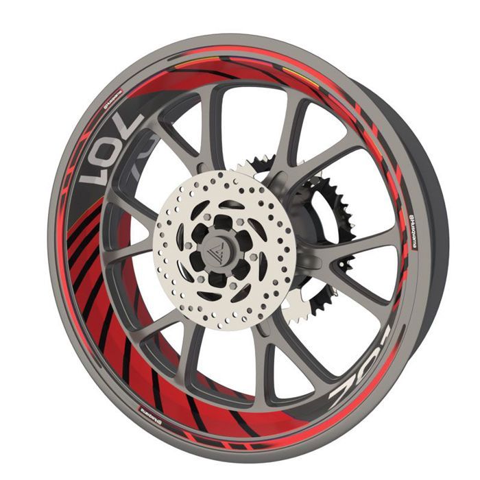 Kit déco autocollants jantes moto Husqvarna 701 #E84C3D - Cdiscount Auto