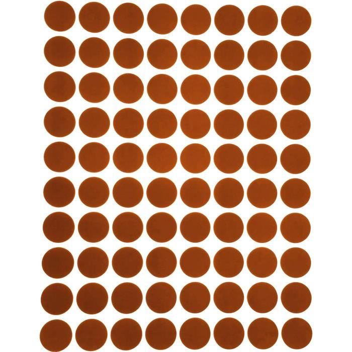 AJW-13mm Marron Étiquettes Autocollantes Cercles Rondes Petit Point De ...