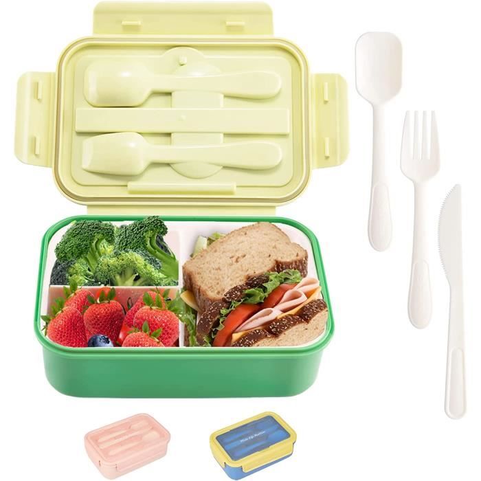 Hotec Lunch Box Boîte À Déjeuner Enfants 1100 Ml Fourchette Cuillère ...
