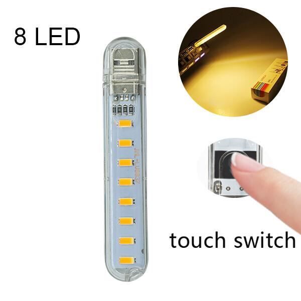 Lampe a poser,Mini lampe LED Portable avec interrupteur tactile, USB 5V, ED, veilleuse pour PC ...