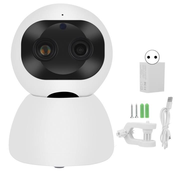 Cikonielf Moniteur extérieur Caméra PTZ Wifi 1080P Double Objectif ...