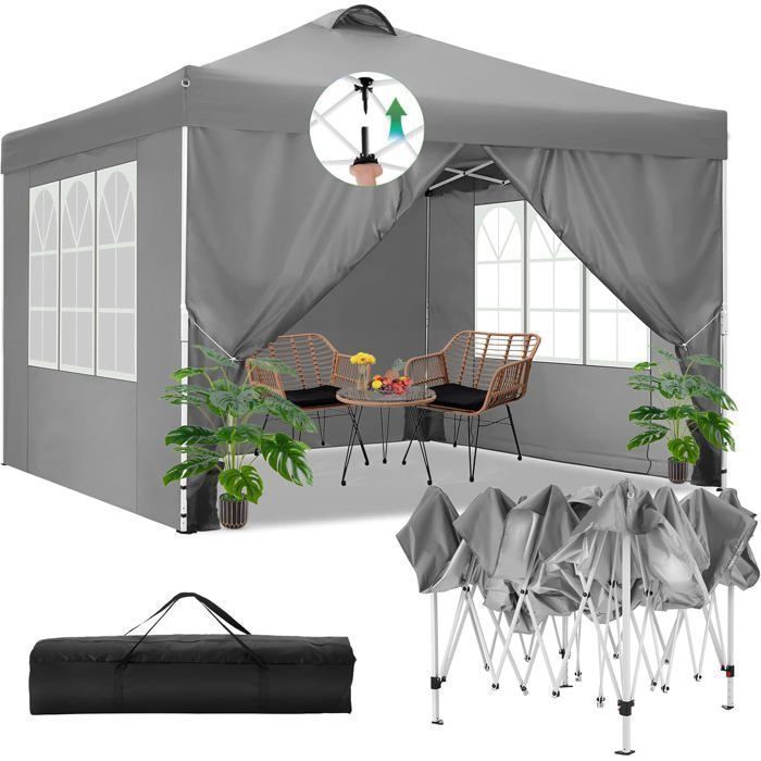 Tonnelle Pliante 3x3 Imperméable, Anti-UV Barnum Pliant de Jardin ...