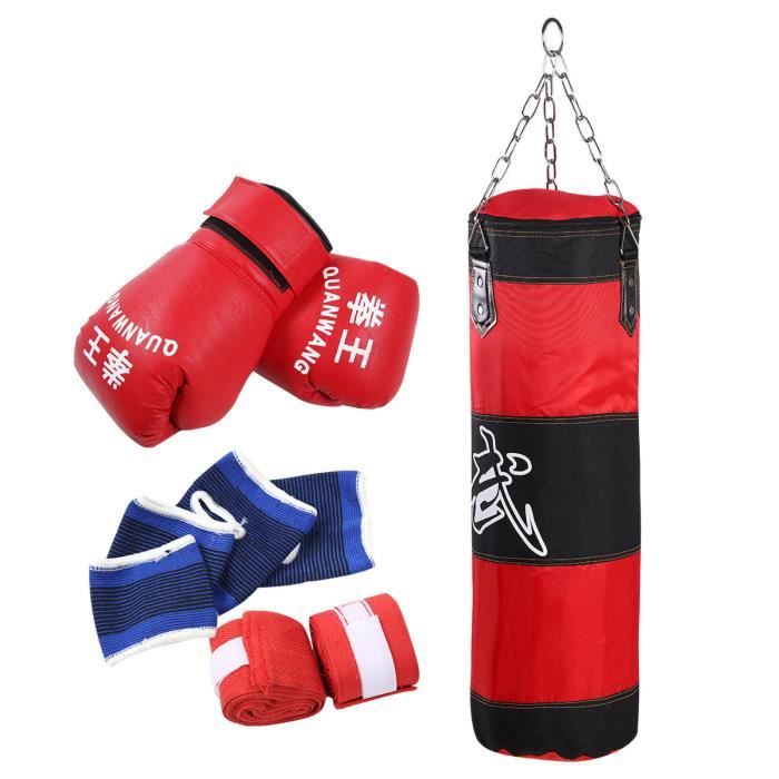 CHN Sac de Boxe Sac de Frappe Kickboxing Kit Boxe Avec Gants Chaîne ...