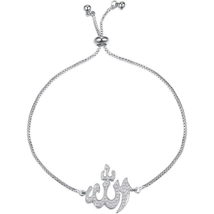 Bracelet Allah Des Femmes Chaînes Réglables 27Cm Cadeau De La Famille ...