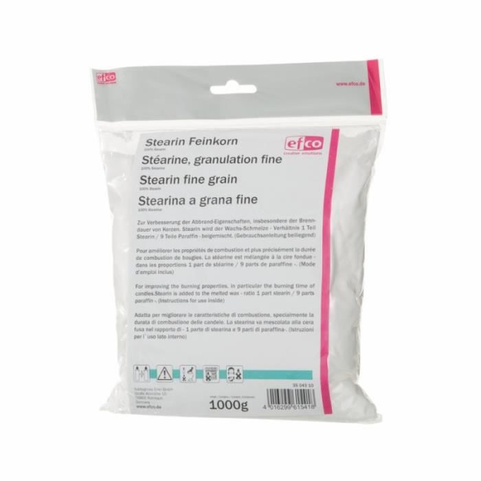 Stéarine pour bougie - EFCO - 1 kg - Granulation fine - Nuances irisées ...