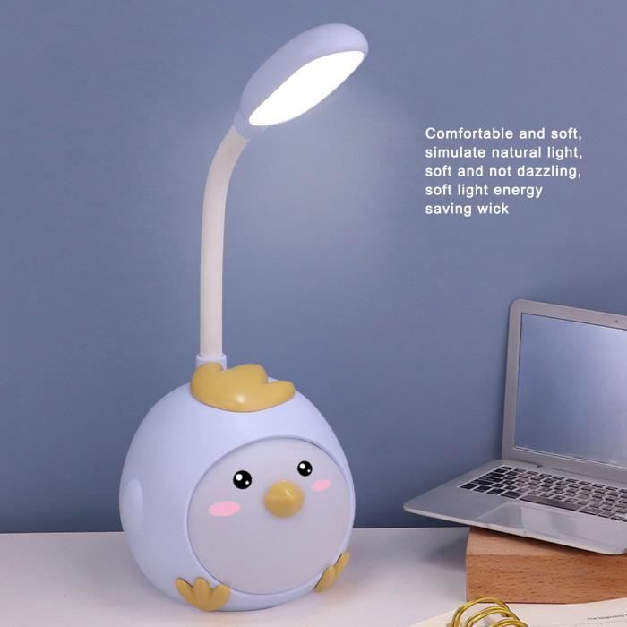 ROM Lampe de bureau LED Chargement USB Protection des yeux Lampe de nuit flexible avec base en ...