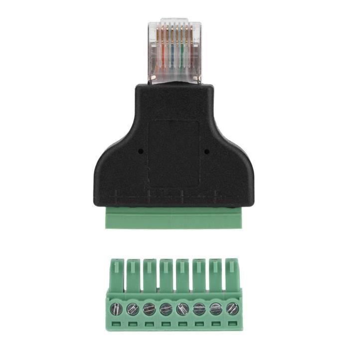 Star-Adaptateur de borne à vis Connecteur Ethernet DVR Prise mâle RJ45 ...