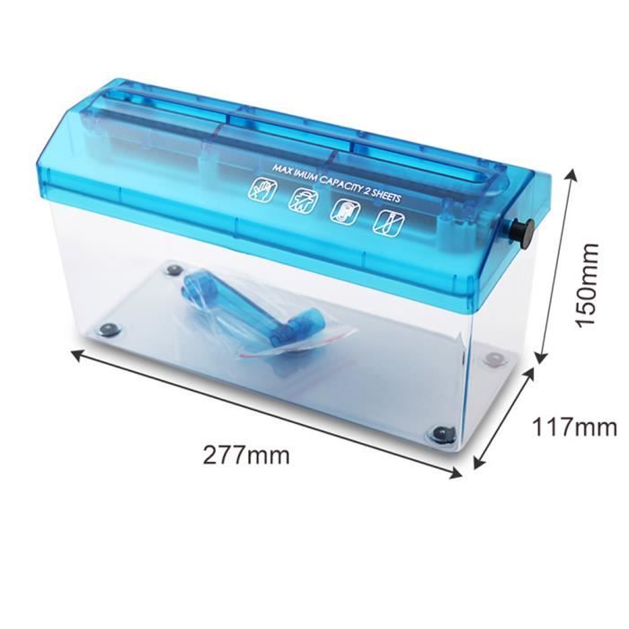 HURRISE Broyeur à main Blue paper cutter, mini paper cutter, portable ...
