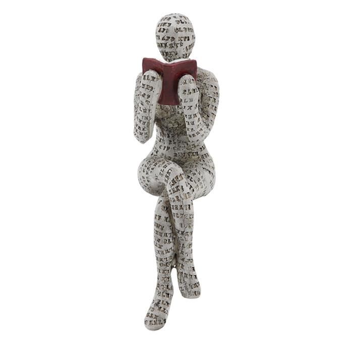 KIMISS sculpture de femme lisante Résine lecture femme Figurine ...