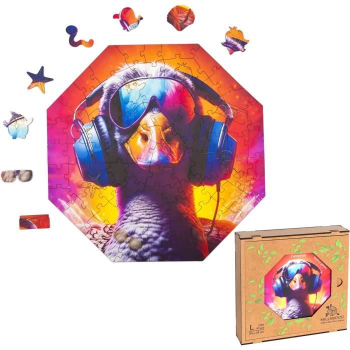 Puzzle en bois pour Enfants - Série Funnymals - Animaux Amusants - L ...