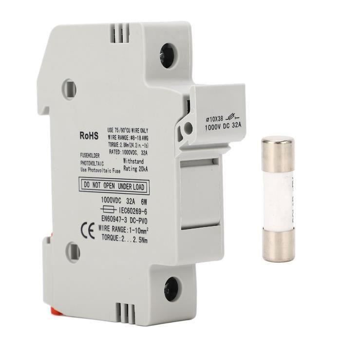 Happy-Fusible 1000V 1P 32A 1000V DC Porte-Fusible 15A Fusible Disjoncteur DC Disjoncteur avec ...