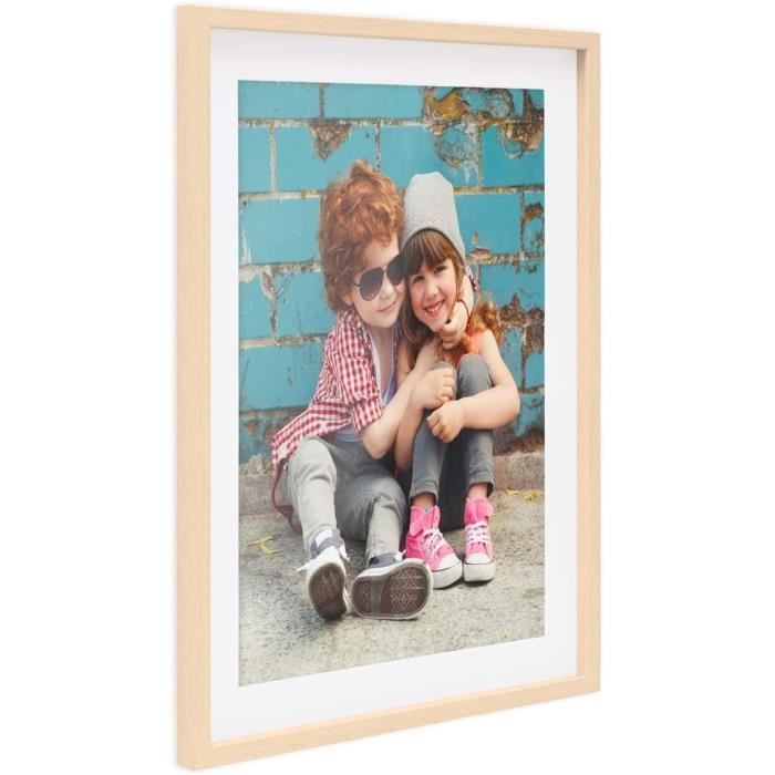 Cadre Photo 3D À Remplir 50 X 70 Cm, Naturel, Cadres Profond Avec Passe ...