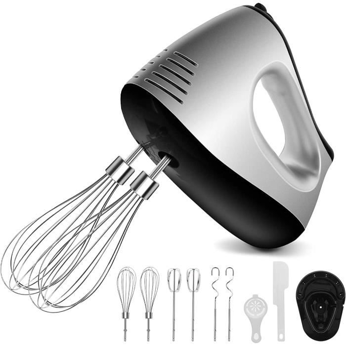 Batteur Electrique 500W À 5 Vitesses Et 9 Accessoires Batteur À Main ...